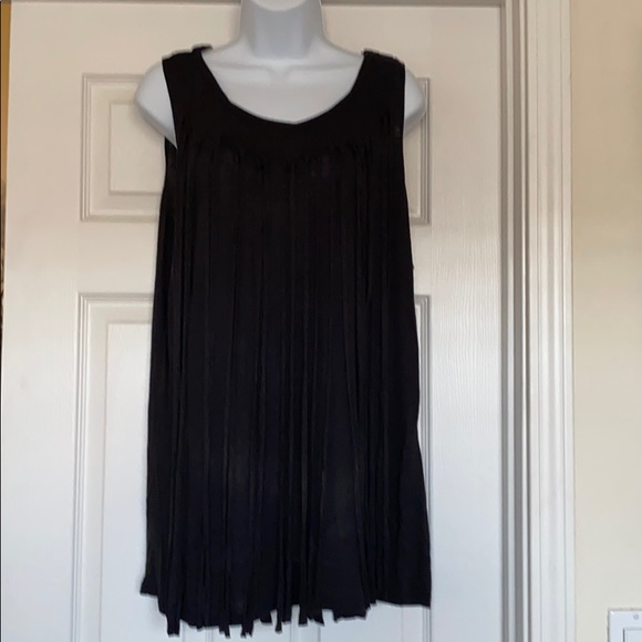 Chelsea & Theodore | Tops | Super Cute Black Fringe Tank Top | Poshmark